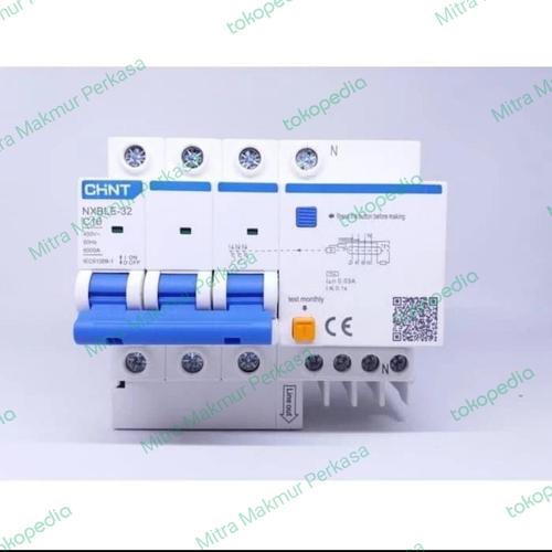 Jual RCBO CHINT 6/10/16/20/25/32/40/50/63A 3P+N 300MA 6KA NXBLE-63 CHINT - 63 - Jakarta Barat ...