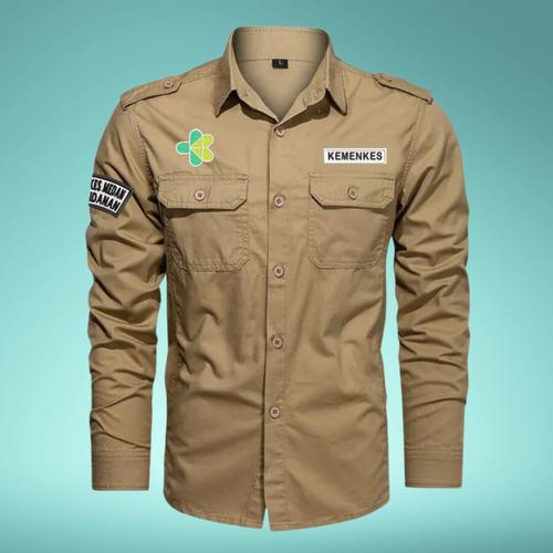 Jual Kemeja PDH Lengan Panjang Seragam Kerja Dinas Lapangan Custom ...