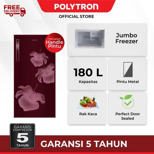 Jual POLYTRON Kulkas 1 Pintu Metallic 180 Liter PRB186R PRB 186R - Kota ...