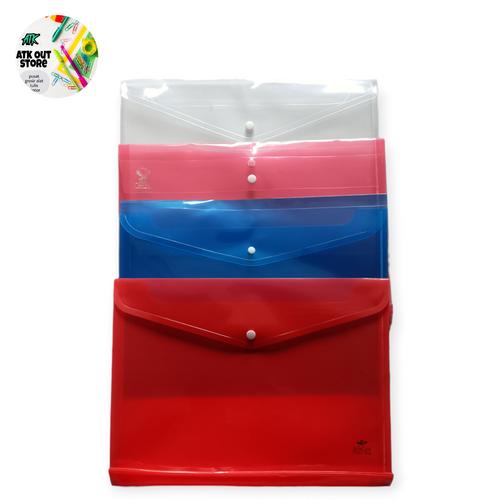 Jual Map plastik kancing punggung polos folio / f4 (figo) - pink - Kab ...