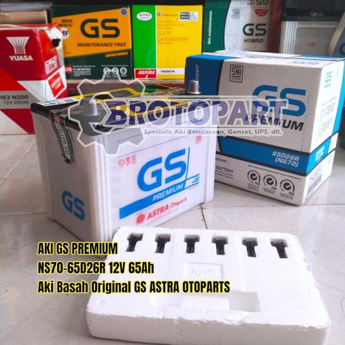 Jual Aki Mobil GS ASTRA Premium NS70 65D26R 65Ah Original Accu basah ...