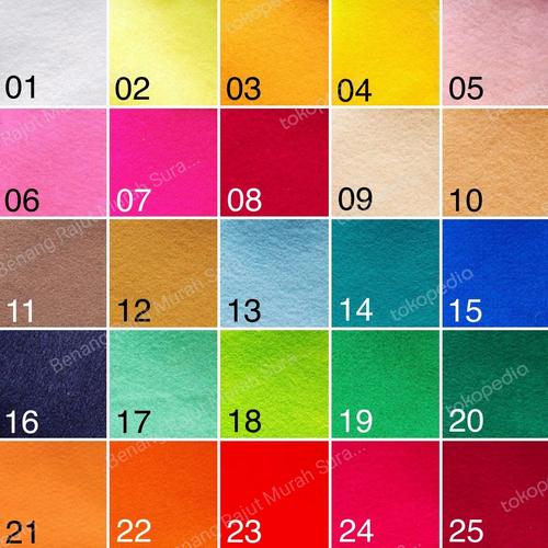 Jual Kain Flanel Felt Flannel DIY Premium Meteran 100*92cm/Potongan 25 ...