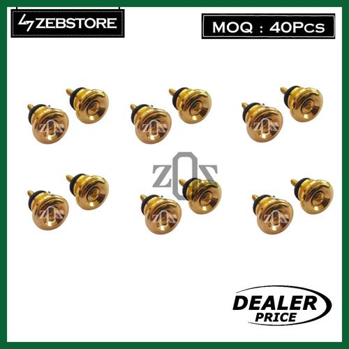 Jual 40Pcs End Pin Endpin Strap Gitar Guitar Gold Radius Set ...