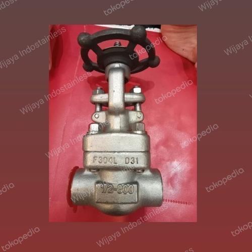 Jual Gate Valve Stainless SS 304 Class 800 Socket Weld 2" inch SS304 SW ...