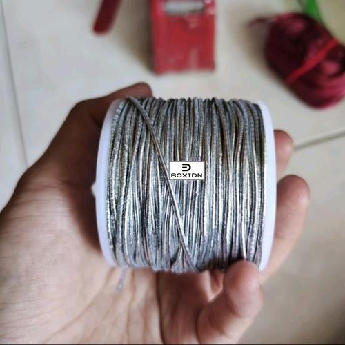 Jual 50m tali silver elastis tali hangtag gold tali emas Tali Hangtag ...
