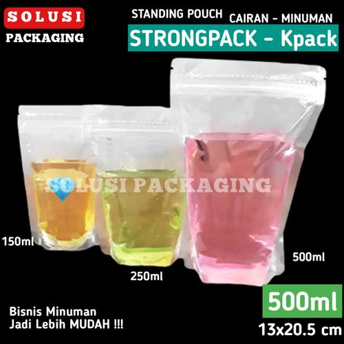 Jual KEMASAN STRONGPACK 500ml KPACK STANDING POUCH PLASTIK MINUMAN SUSU ...