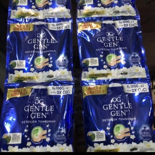 Jual gentle gen sachet detergen tumbuhan rencengan(6 sachet bonus 2 ...