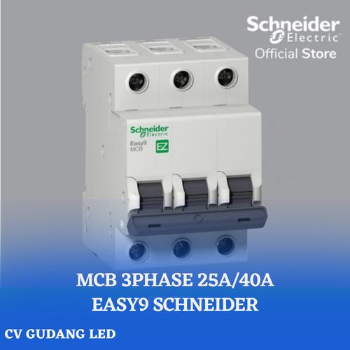 Jual MCB 3PHASE 6A- 32A EASY9 SCHNEIDER - 40A - Kab. Sleman - CV GUDANG LED | Tokopedia