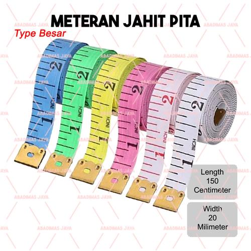 Jual Meteran kain - meteran baju - meteran jahit pita-Type Besar - Biru ...