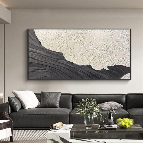 Jual lukisan abstrak texture timbul hiasan dinding minimalis modern art ...