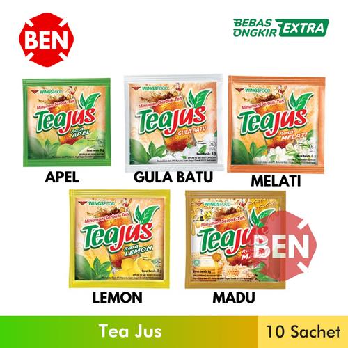 Jual Teajus Gula Batu 1 Renceng 10 Sachet Pcs - Tea Jus Minuman Teh ...