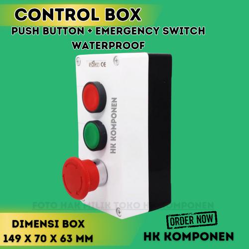 Jual push button switch box no nc red green switches and emergency stop ...