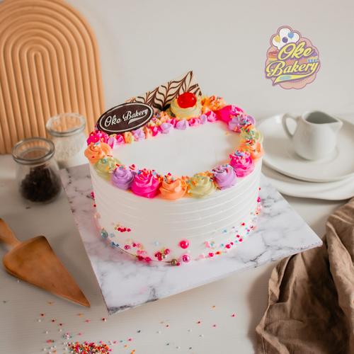 Jual Rainbow Cake / Kue Ulang Tahun / Birthday Cake / Ukuran 16x16Cm ...