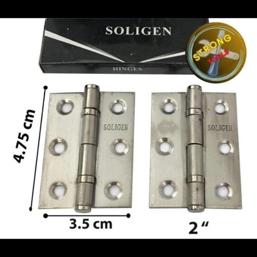 Jual Engsel Kupu 2 inch (5 cm) Merk SOLIGEN Stainless Steel - Kota ...