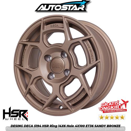Jual VELG MOBIL MODEL TERBARU HSR DESING RING 14 PCD 4X100 SINGLE PCD ...