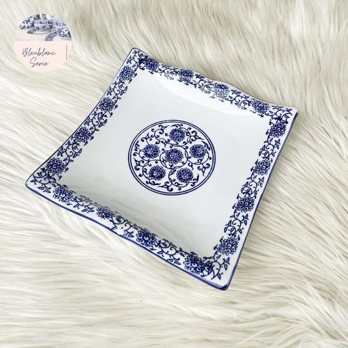 Jual Piring Keramik Biru Putih kotak 20cm - Jakarta Selatan ...