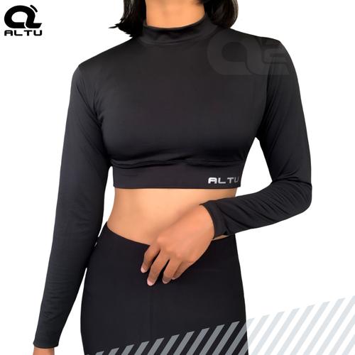 Jual Long Sleeve Crop Top Womens Compression ALTU Manset Crop Top ...