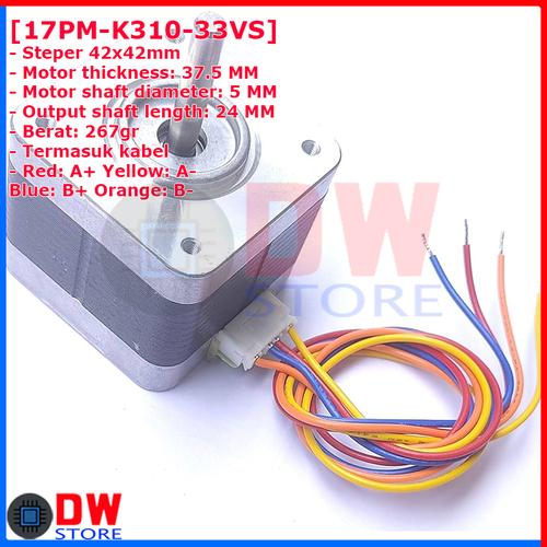 Jual 3D Printer CNC Stepper Motor 42 Nema17 Nema 17 17PM 2 Phase Bipolar - 17PM-K310-32VS - Kab ...