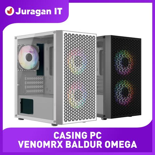 Jual VenomRX Casing PC Baldur Omega M-ATX 3x120mm A-RGB Fan - Putih ...