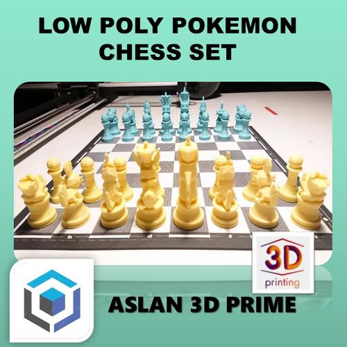 Jual LOW POLY POKEMON CHESS SET BIDAK CATUR CUSTOM WARNA COLOR 3D Print ...