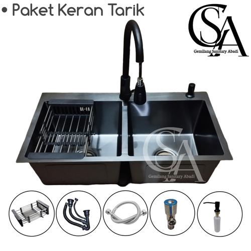 Promo Kitchen Sink 8245 Black Lengkap / Kitchen Sink Hitam / Bcp ...
