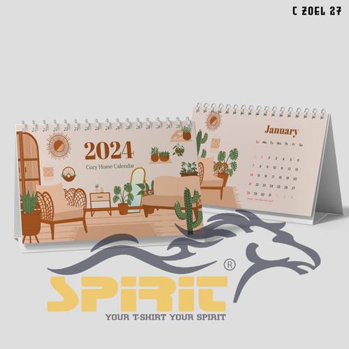 Jual Kalender Aesthetic 2024 Kalender Meja Mini Motif Kalender Duduk ...