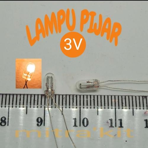 Jual Lampu pijar 3V DC Mini lampu pijar 3-5V DC D 3mm pjg 5mm indikator ...
