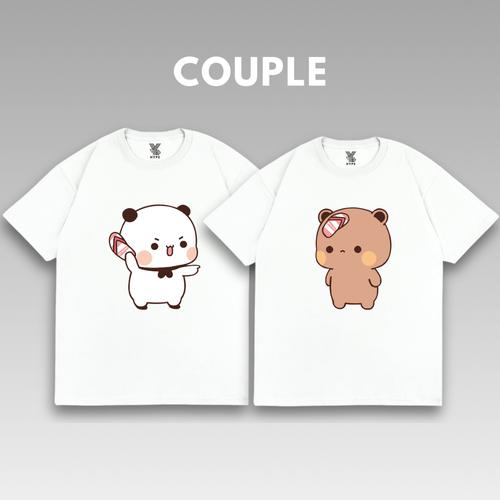 Jual Kaos Couple Pasangan Motif Bear Cute Angry Baju Atasan Bucin ...