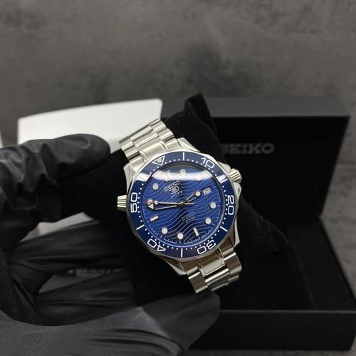 Jual Jam Tangan Seiko Mod Seamaster NH35 Automatic Watch Blue Dial Men ...