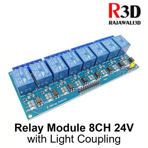 Jual Relay Module 8 Channel 24V With Light Coupling Protection - Kab ...