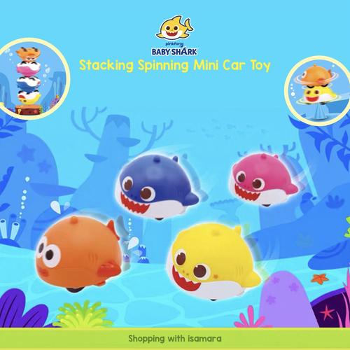 Jual Pinkfong Baby Shark Stacking Spinning Mini Car Toy / Mainan ...