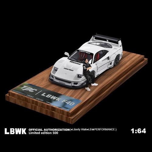 Jual TPC 1/64 Ferrari LBWK F40 White Exclusive Wooden Base with figure ...
