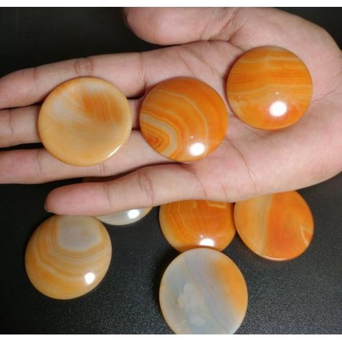 Jual Batu Natural Yellow Agate Round Flat 4 cm (harga per pcs ...