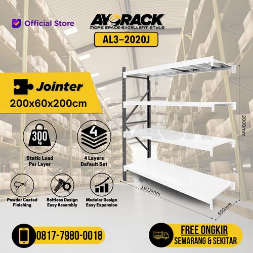 Jual RAK BESI 4 TINGKAT 2 METER AYORACK AL3-2020J 300KG RACK GUDANG ...