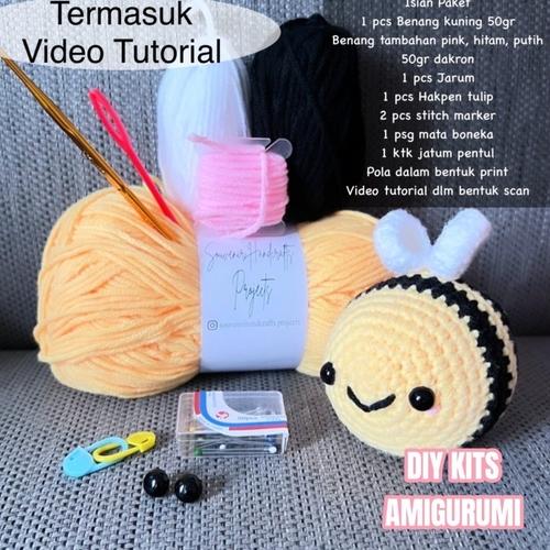 Jual DIY Crochet Bee Kit - Paket rajut DIY Kits Amigurumi Bee - Baby ...