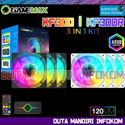 Jual GameMax KF300 I KF300R - 3-in-1 ARGB 120mm PWM Fan with Controller ...