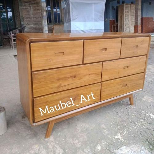 Jual bufet cabinet laci kayu jati, credenza drawer kayu jati, meja ...