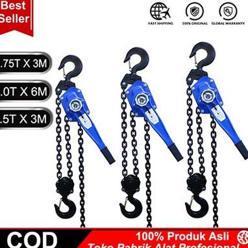Jual TB Lever Block Lifting Hoist 0.75 ton x 3 meter , 1 ton x 6meter ...