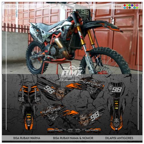 Jual DECAL GORDON FULLBODY (006) DEKAL STIKER KLX GORDON HITAM ORANYE ...