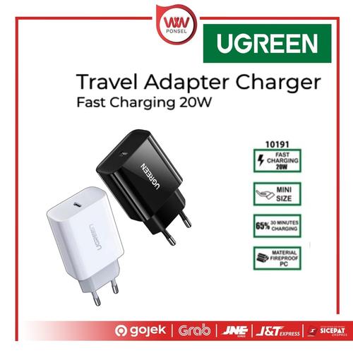 Promo Ugreen 10191 Charger Type C Quick Charge with PD 20 watt - Black ...