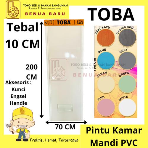 Promo Pintu Kamar Mandi PVC Pintu PVC Polos Putih Krem Biru Abu Hijau ...