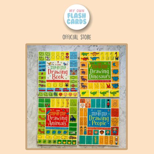 Jual Usborne Step by Step Drawing Book Children Imported Education Buku ...