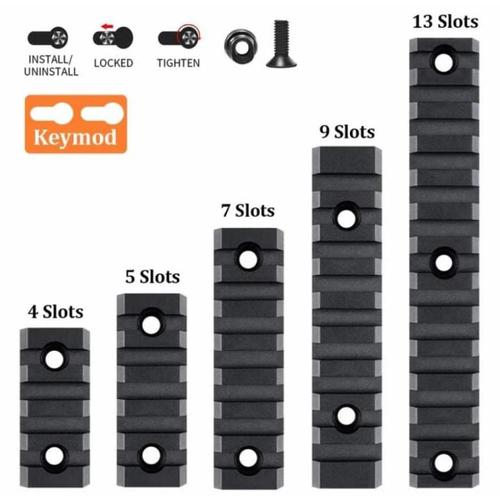 Jual Toys part keymod picatinny rail mounting mount - 4 slots 40mm ...
