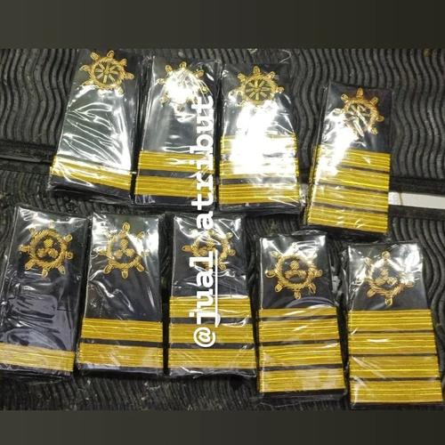Jual evolet pangkat epolet KEMUDI pelaut pelayaran strip1 2 3 4 lis ...