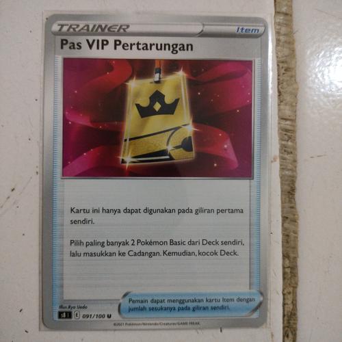 Jual pas vip pertarungan pokemon - Jakarta Barat - pokemoncard24 ...