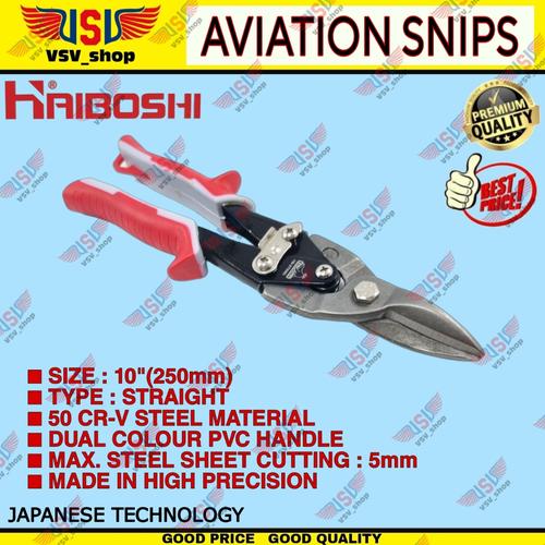 Jual Gunting Seng Plat Baja Ringan Hollow 10" Aviation Snip Straight ...