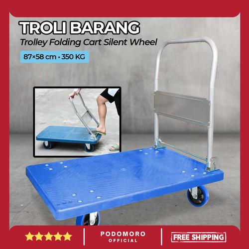 Jual Trolley Alat Angkut Barang Lipat Folding Cart Silent Wheel - 150kg ...
