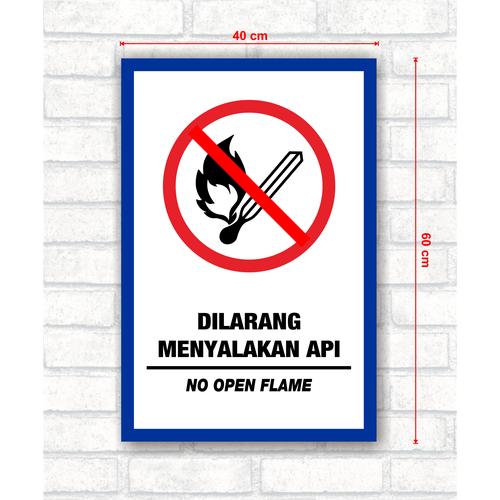 Jual Safety Sign Board_DILARANG MENYALAKAN API - Ukuran 40x60 cm - Kab ...