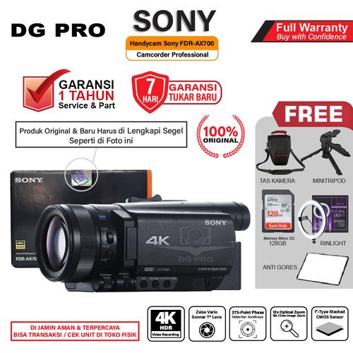 Jual Handycam Sony FDR-AX700 4K Camcorder Professional AX-700 RING ...