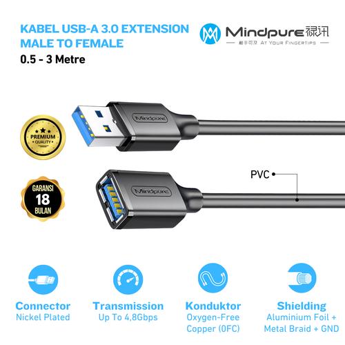 Jual Kabel Perpanjangan USB 3.0 | Extension Cable Male To Female ...